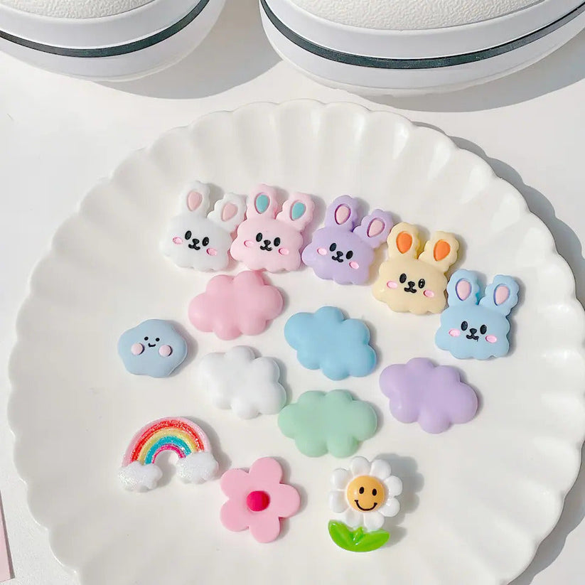 Charms 101 | [14PCS] Pastel Bunny Clouds Set | Cute & Unique Jibbitz ...